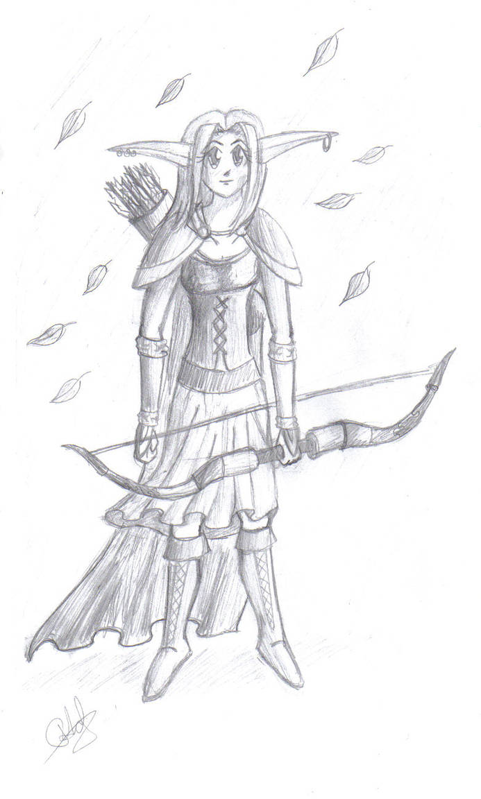 Forest-elf wielding a Longbow by Rickyvantof on DeviantArt
