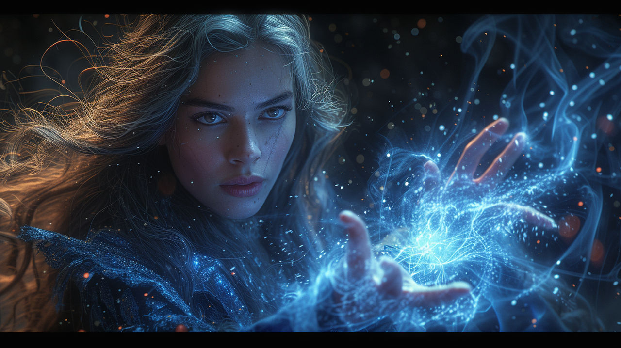H96ven Female Mage Casts An Electricity Spell Usin By Silver7ight On Deviantart