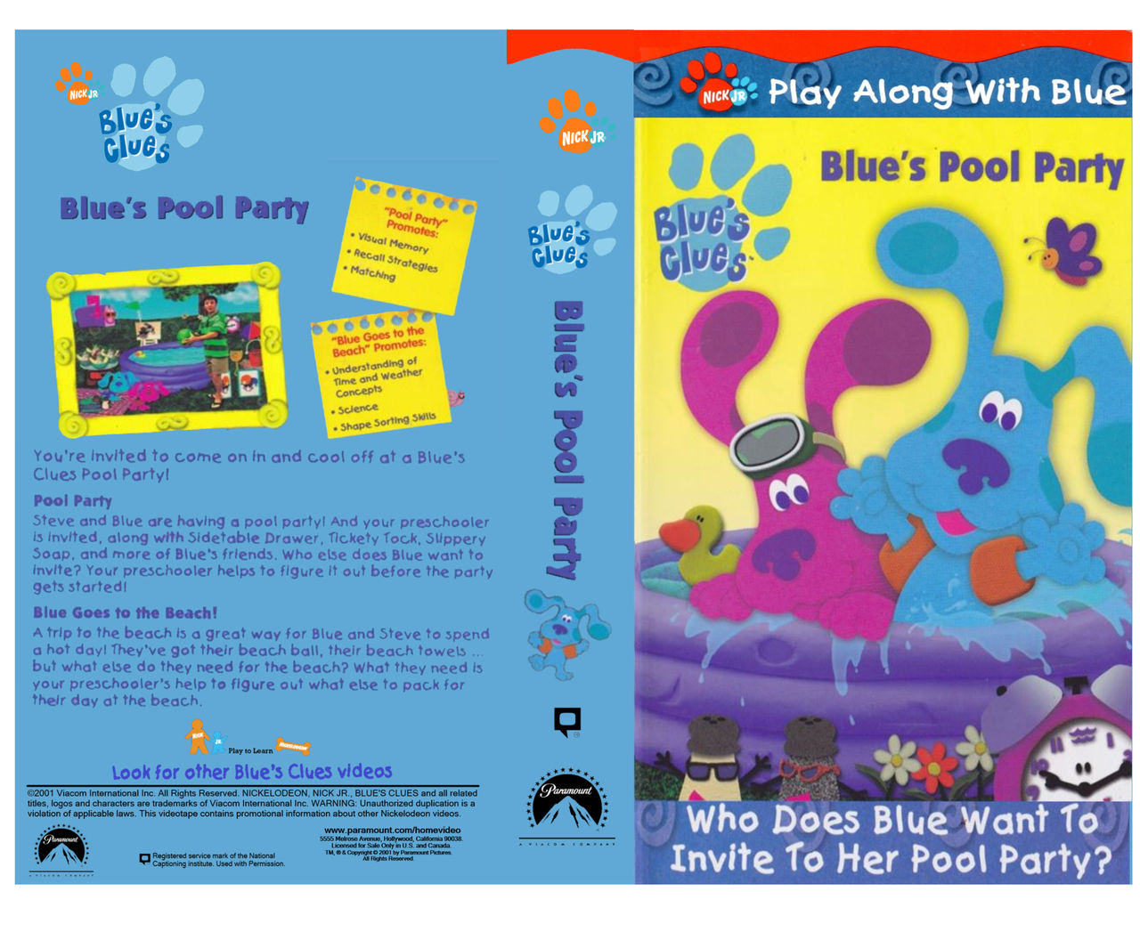 Blue's Pool Party Homemade VHS Cover (My Version) by PandaFan1999 on ... Blue's Pool Party Homemade VHS Cover (My Version) by PandaFan1999 on ...