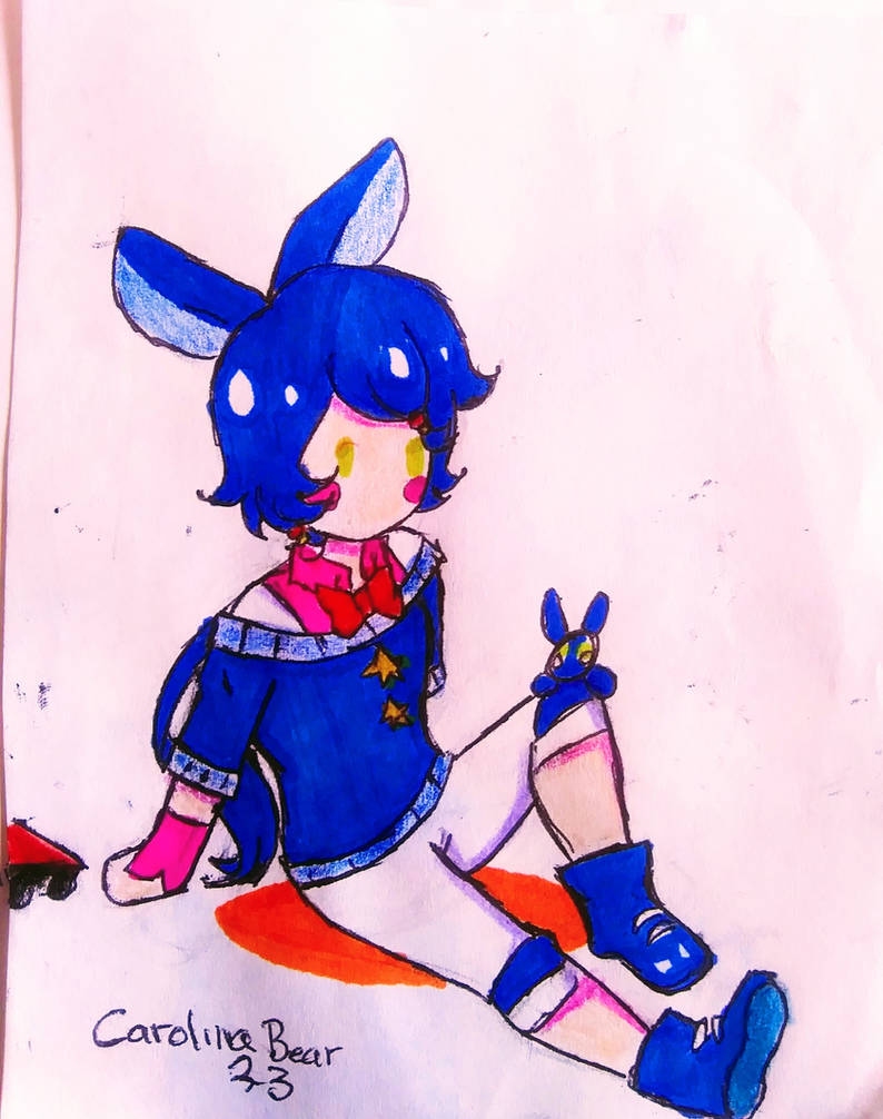 Rockstar Bonnie Humans Fnaf By Carolinabear23 On Deviantart
