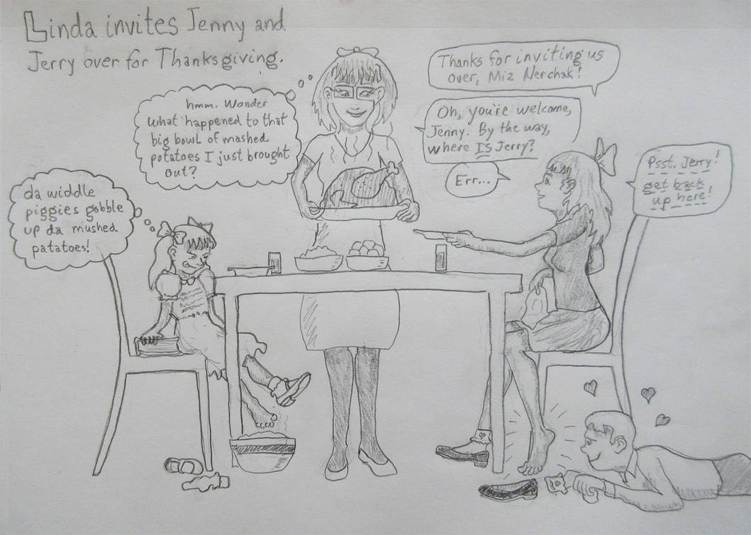 Under The Thanksgiving Table By Brubrad On Deviantart
