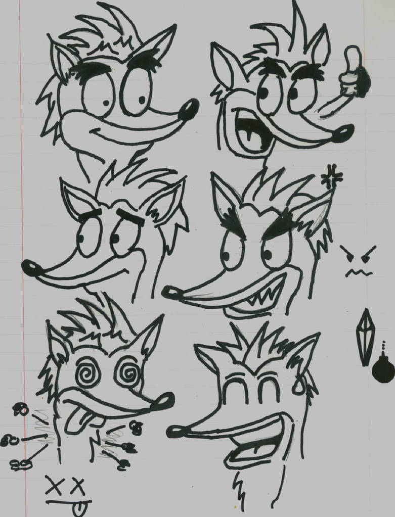 Cartoon Crash Expressions 1 by CrashyBandicoot on DeviantArt