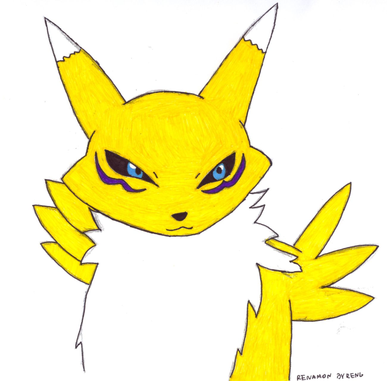 Renamon gives you a smile by RenamonFandom on DeviantArt