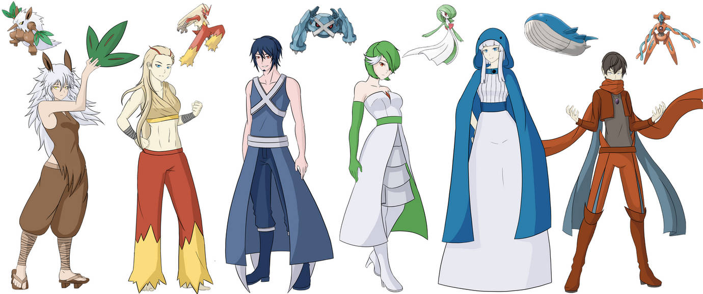 Gen 3 Pokemon Team Gijinka By Triamon On Deviantart