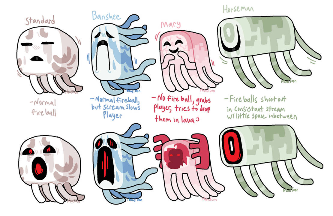 Ghast Variants By Nonetoon On Deviantart