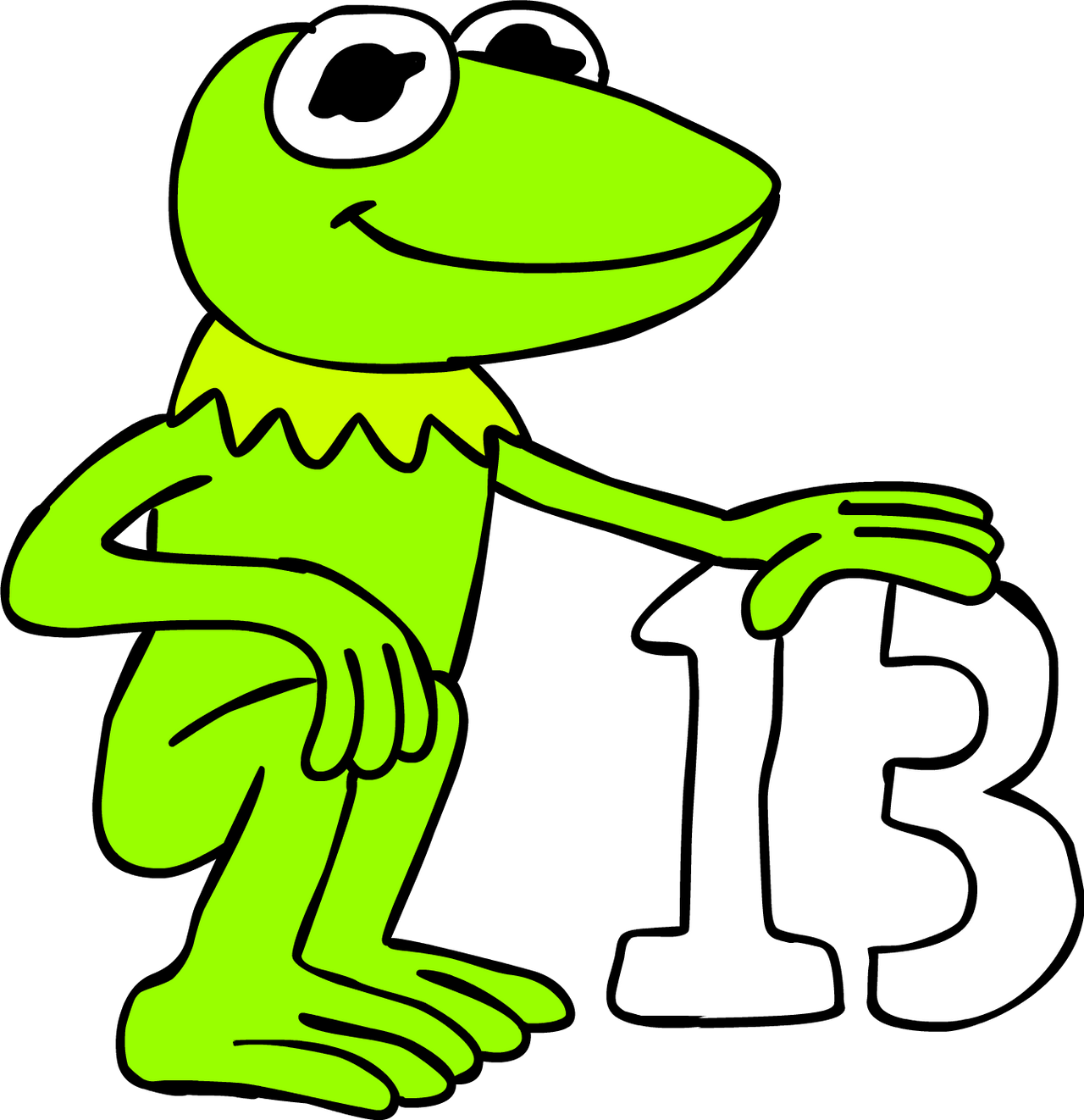 Kermit With The Number 13 By Blackrhinoranger On DeviantArt kermit-with-the-number-13-by-blackrhinoranger-on-deviantart
