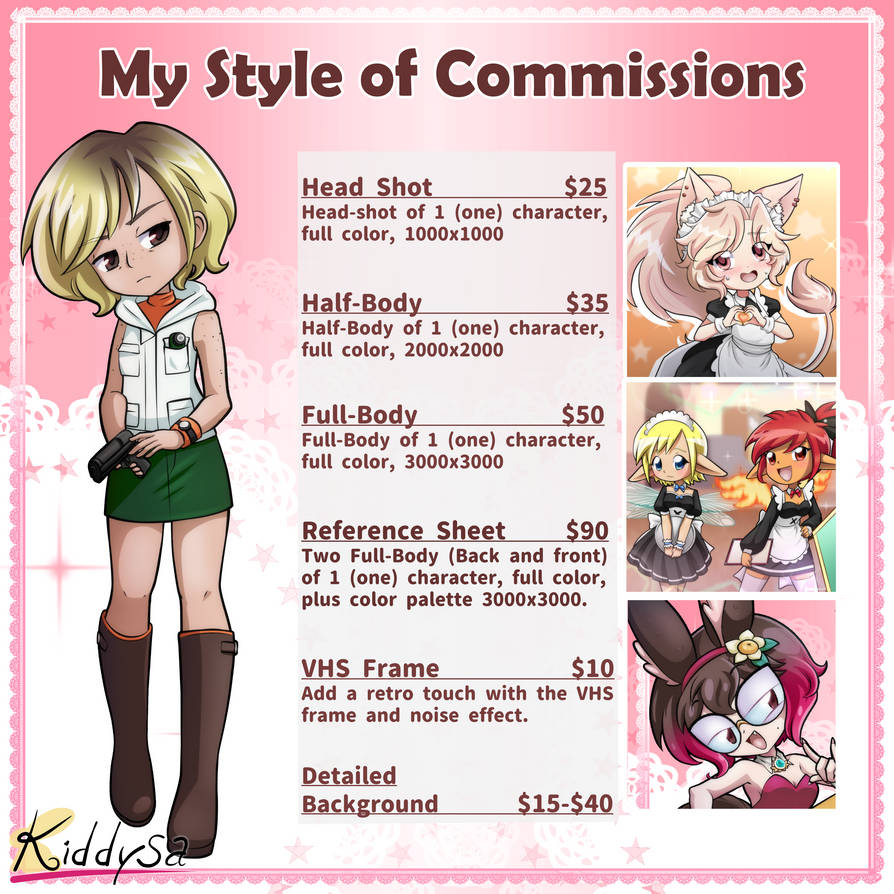 *CLOSED* My Style Commissions August by Kiddysart on DeviantArt *CLOSED* My Style Commissions August by Kiddysart on DeviantArt