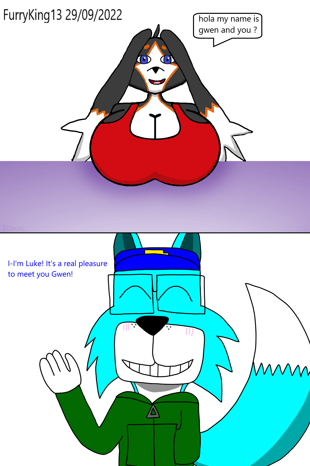 (Collab) Luke meets Gwen by LukeTheBlueFox on DeviantArt (Collab) Luke meets Gwen by LukeTheBlueFox on DeviantArt