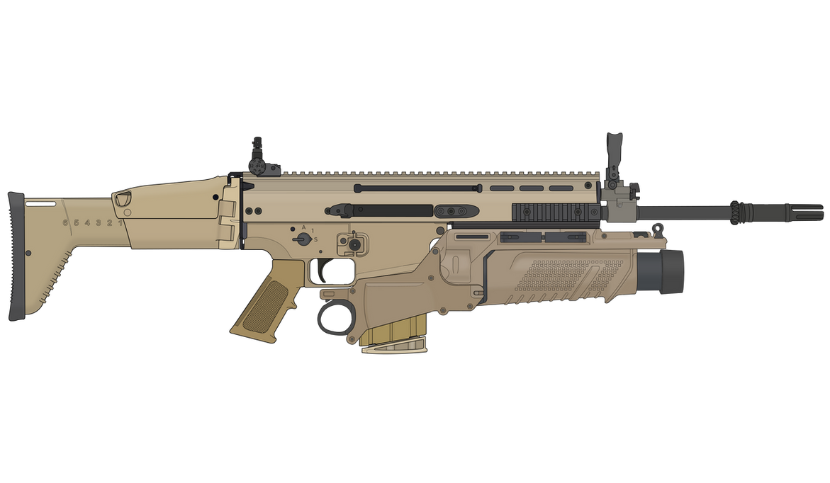 Fn Scar H With Eglm Grenade Launcher By Tharn666 On Deviantart