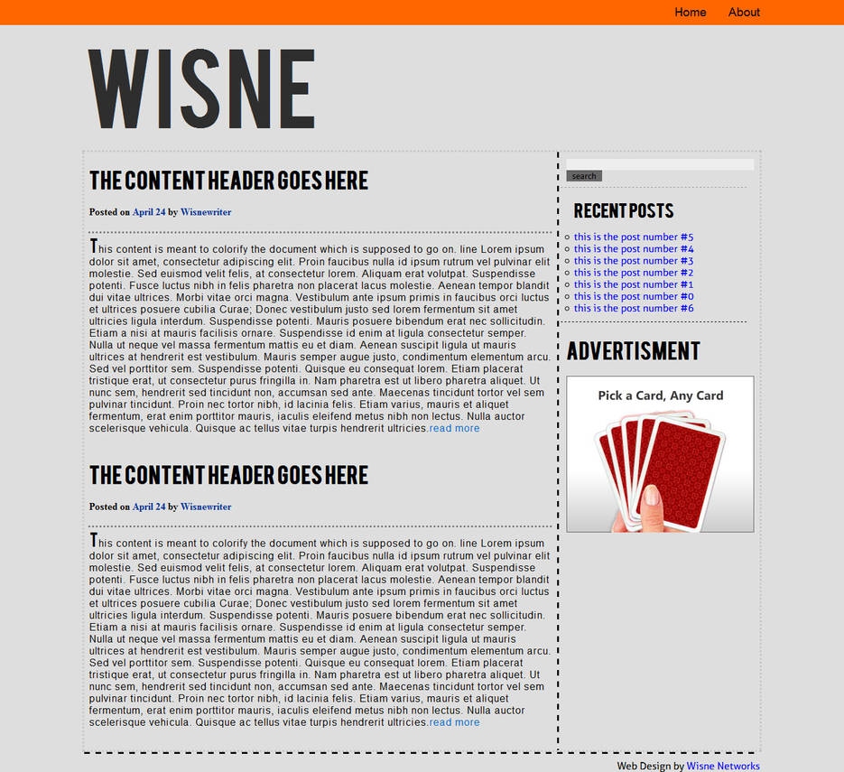A Simple Css And Html Template By Wisnewriters On Deviantart