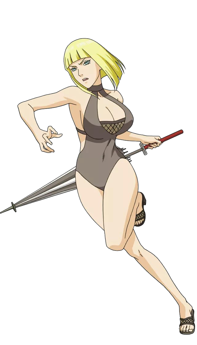 Samui Naruto Naruto Series Naruto Shippuuden Official Art 1girl Armpits Bare Legs