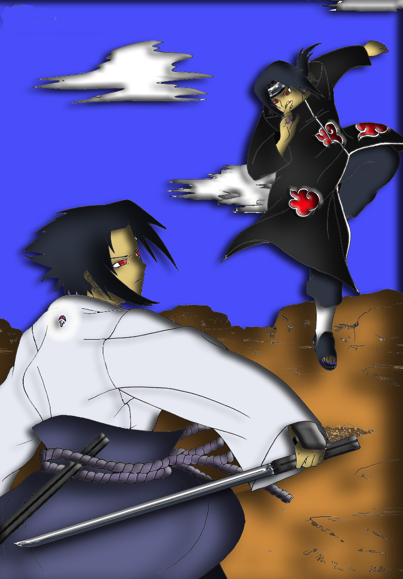 Sasuke Vs Itachi Shippuuden By Darkalchemistninja On Deviantart