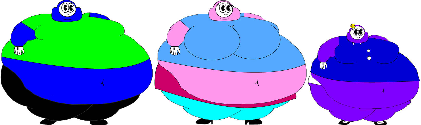 Fat Bluey Fat Rosy And Fat Daisy By Spyro1mario2005 On Deviantart
