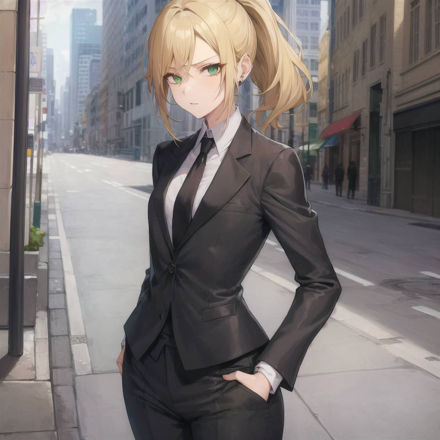 Girl In The Suit By Ap2 Ai Artist On Deviantart
