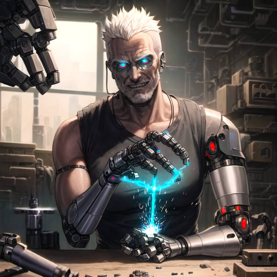 Cyber Grandpa By Ap2 Ai Artist On Deviantart