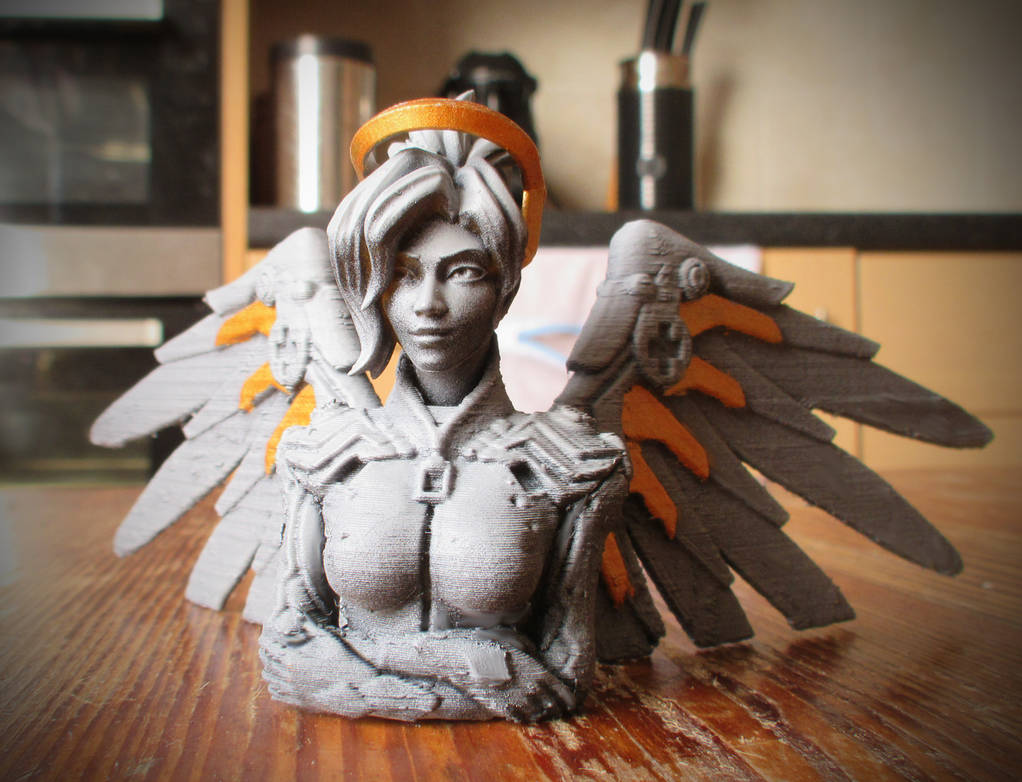 Overwatch Mercy Bust Free To Download 3d Print By Printedobsession