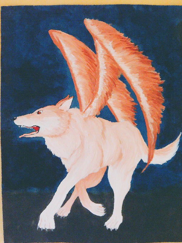 winged wolf by shera-li on DeviantArt