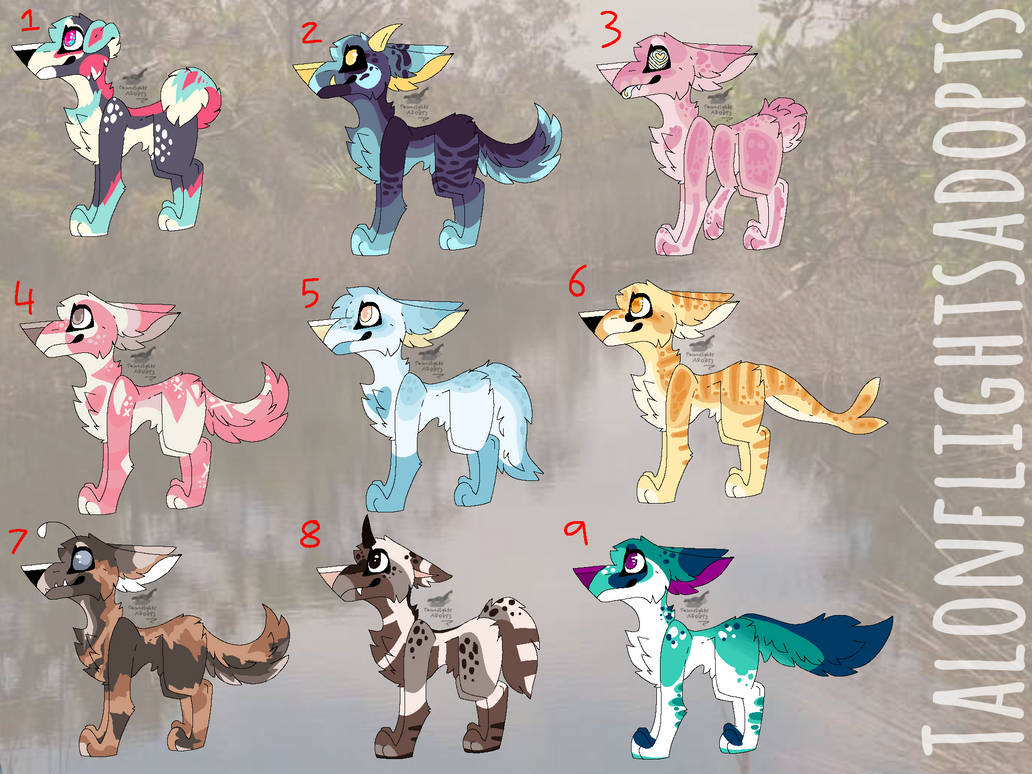 ADOPT // canine batch 2 // closed by TalonflightsAdopts on DeviantArt ADOPT // canine batch 2 // closed by TalonflightsAdopts on DeviantArt