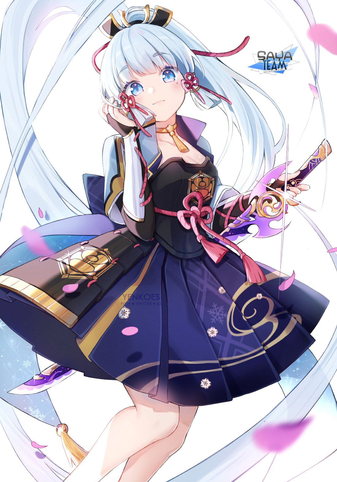 Nao Kamisato Ayaka Genshin Impact Render By Saya Team On Deviantart
