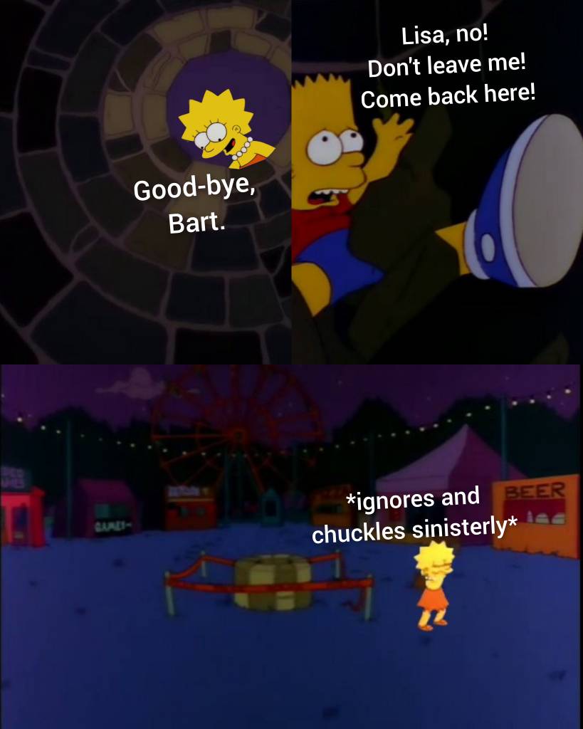 Lisa Leaves Bart Trapped In Well By Supermariorocks On Deviantart