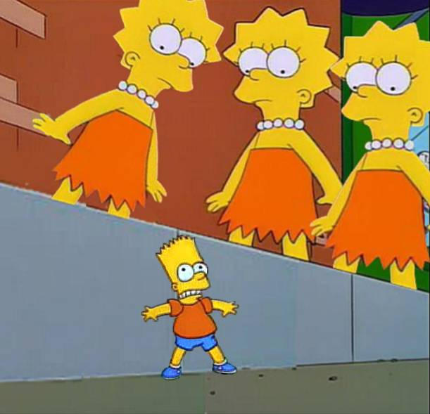 Tiny Bart Hides From Lisa Clones By Supermariorocks On Deviantart