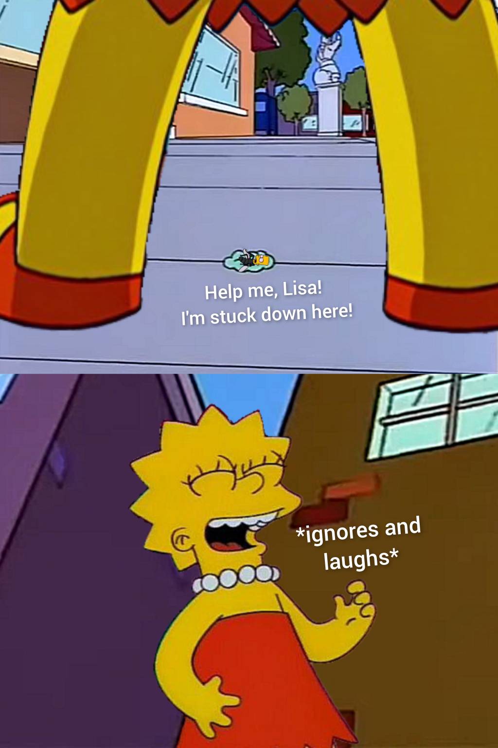 Lisa Laughs At Bart The Fly Stuck In Gum By Supermariorocks On Deviantart