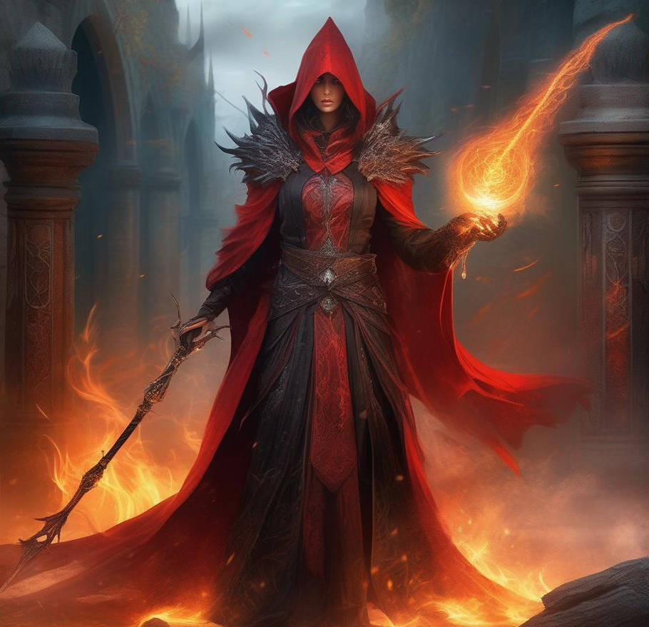 Fiery Red Sorceress Warlock Of Thay By Zugzugcofinhalrim On Deviantart