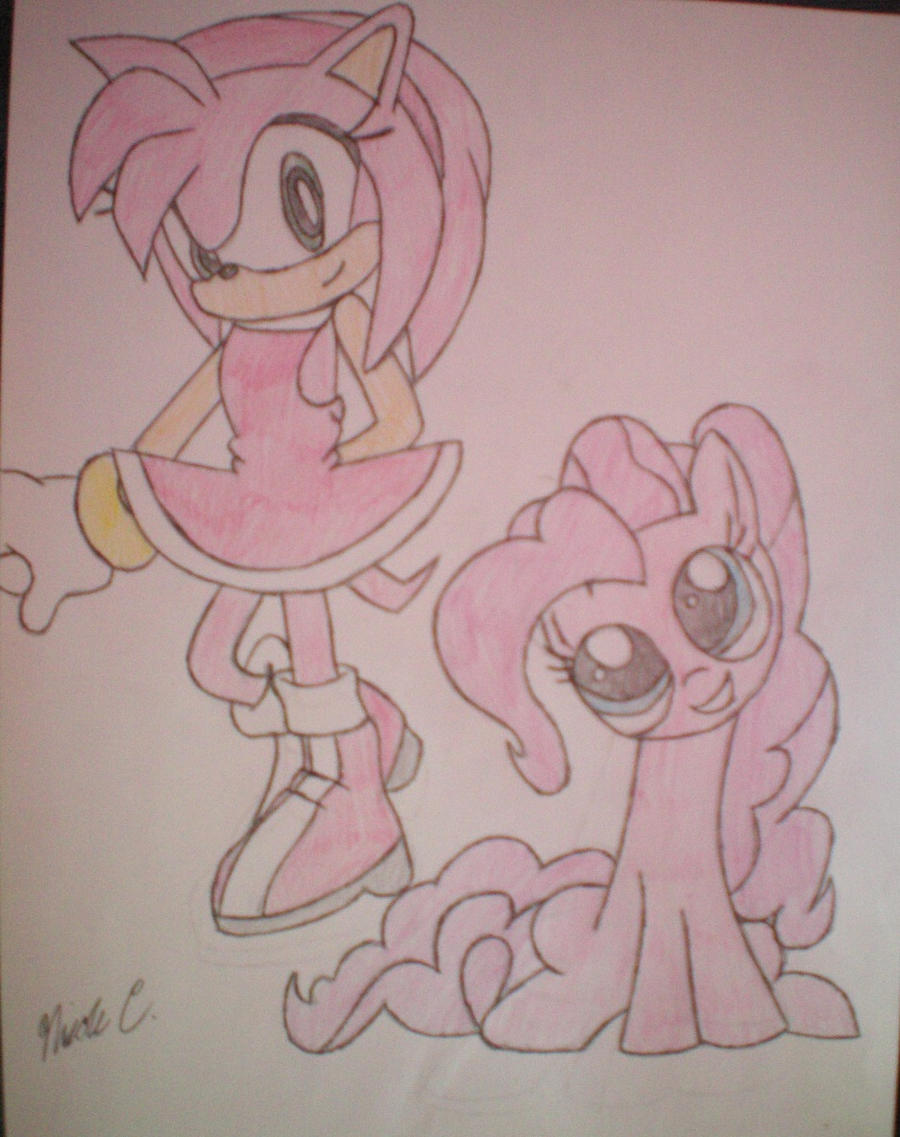 Amy Rose And Pinkie Pie By Nix Achlys On Deviantart