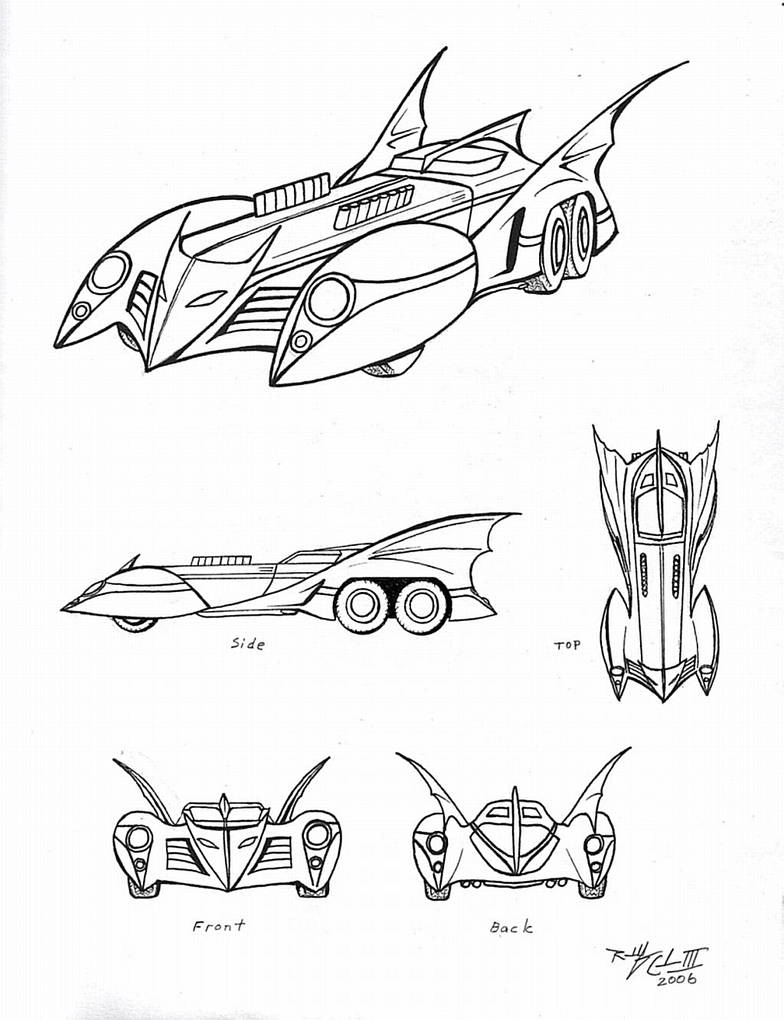 how to draw batman batmobile