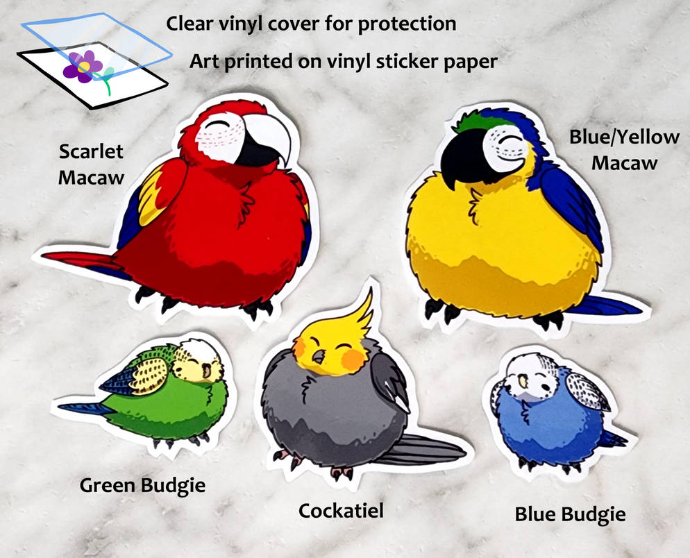 Parrot Borb Stickers By Thekristkc On Deviantart
