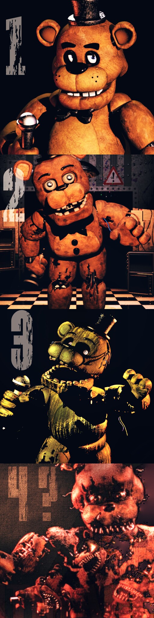 Freddy Fazbear EVOLUTION by blancawolf on DeviantArt Freddy Fazbear EVOLUTION by blancawolf on DeviantArt