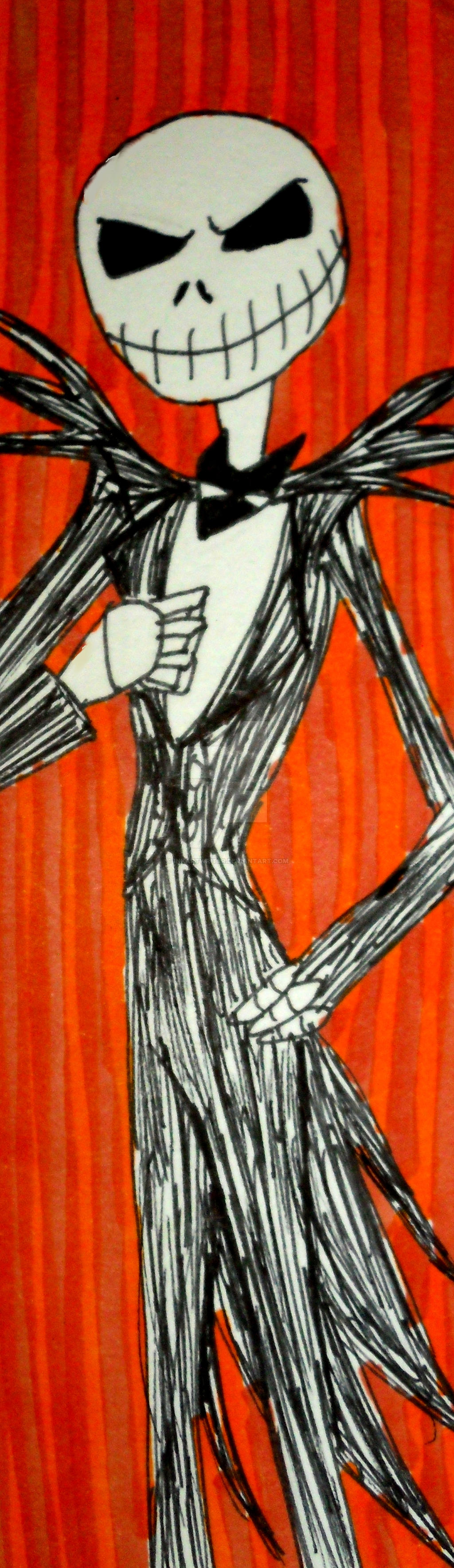 Pumpkin King Jack Skellington Bookmark By Inkartwriter On Deviantart