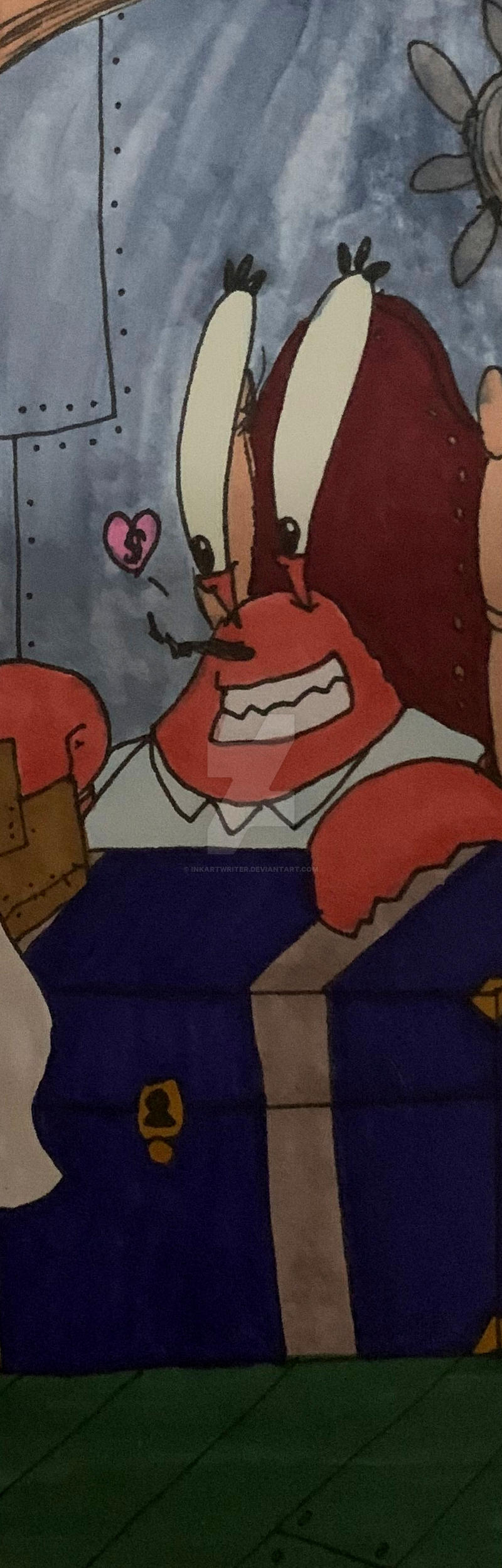 Mr Krabs Bookmark By Inkartwriter On Deviantart