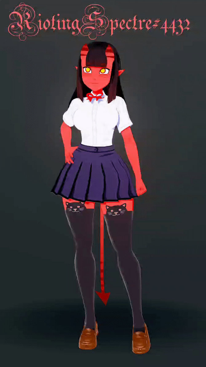 Meru Schoolgirl Outfit Turnaround By Riotingspectre On Deviantart