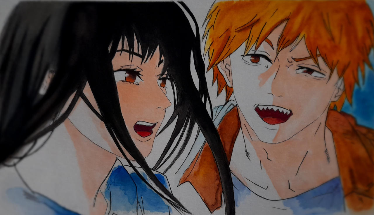 Asa Mitaka Denji Fanart By Batis Anime Art On Deviantart