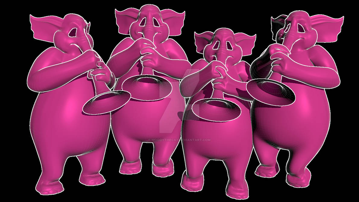 Pink Elephants From Dumbo By Moodythecat On Deviantart