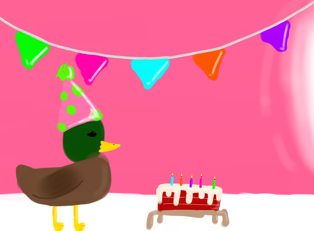 Birthday Duck By Theblesseddemon1 On Deviantart