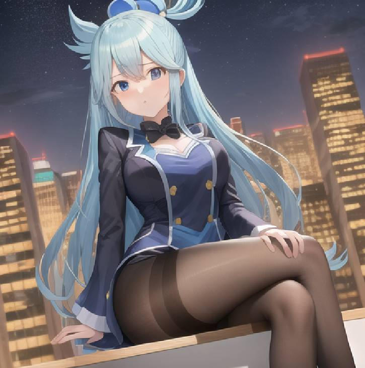 Aqua From Konosuba Ai Generated By Bluesnow1243 On Deviantart