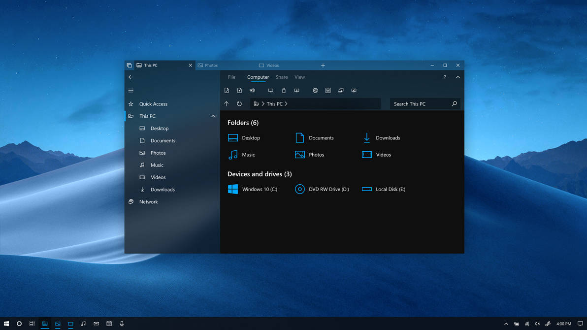 Fluent Design Concept - File Explorer (Dark Theme) by InnocentDalek876 ... Fluent Design Concept - File Explorer (Dark Theme) by InnocentDalek876 ...