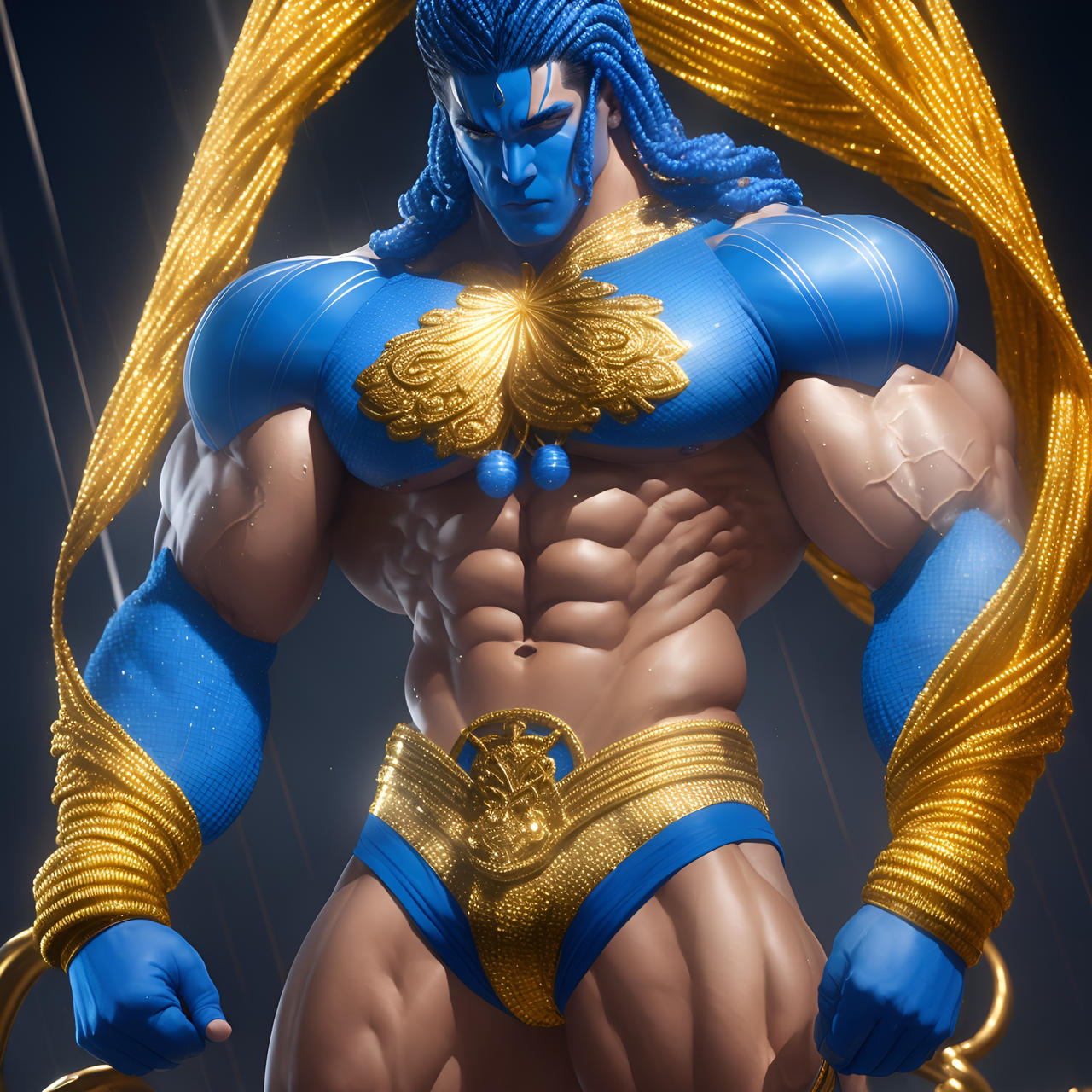 Bodybuilder - Blue and Gold 2 (AI) by AIAdonisArt on DeviantArt Bodybuilder - Blue and Gold 2 (AI) by AIAdonisArt on DeviantArt