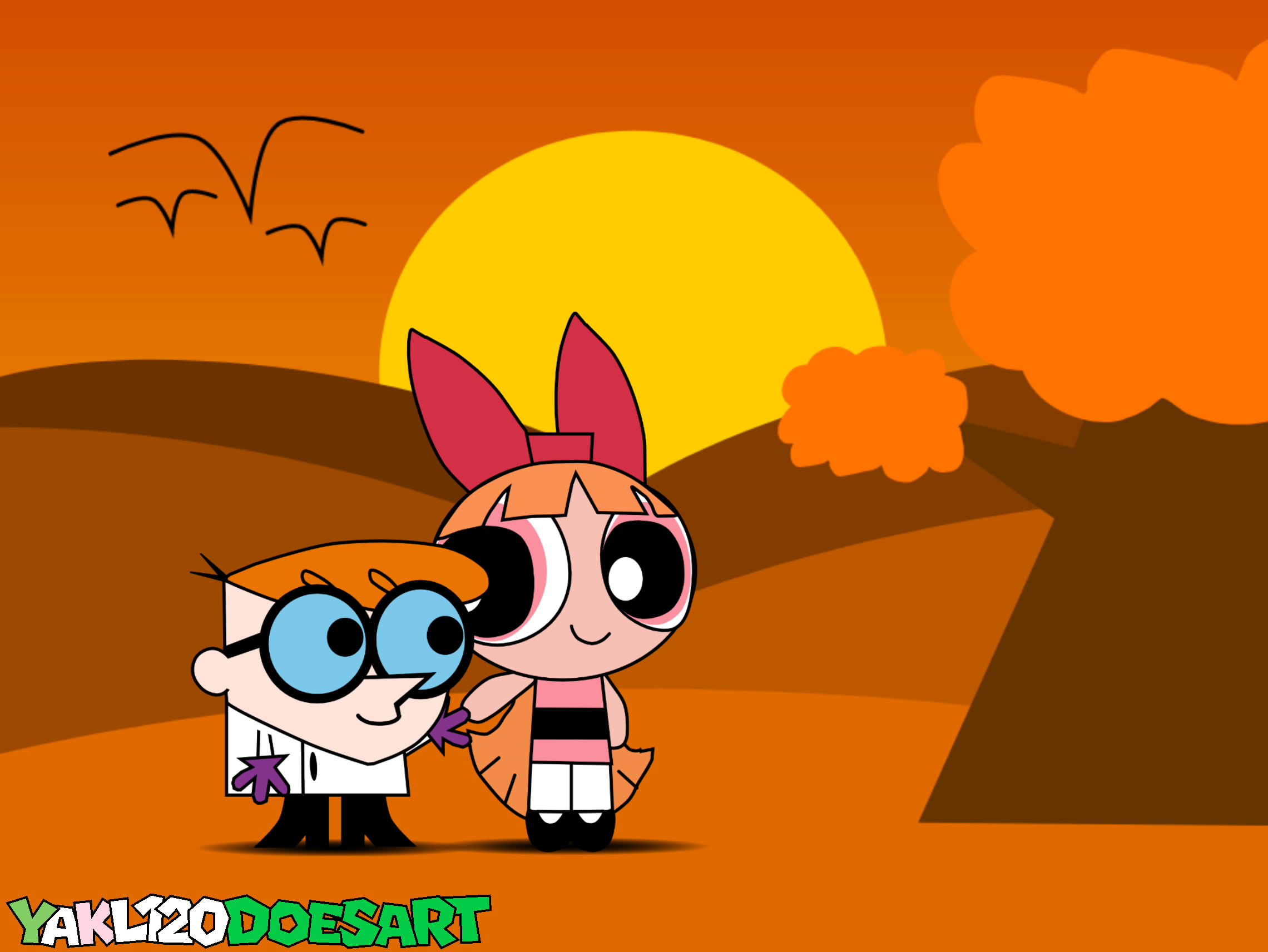 Powerpuff Girls Blossom And Brick And Dexter