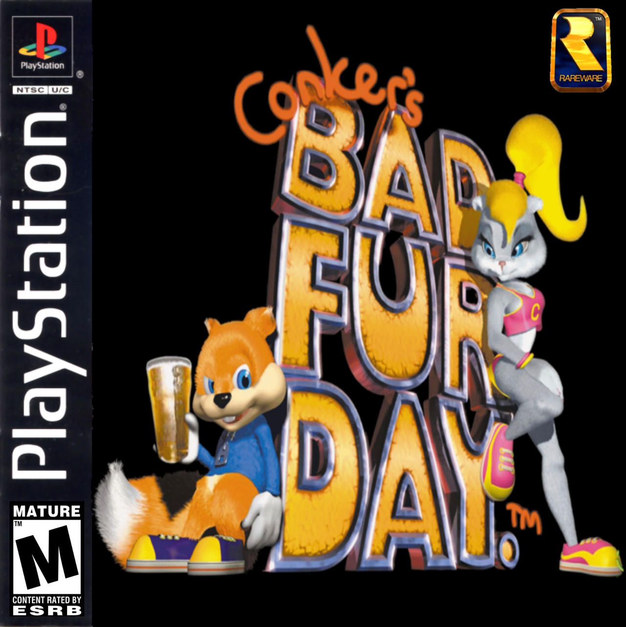 Conker Bad Fur Day Ps1 Coverconker By Razorclaw46 On Deviantart