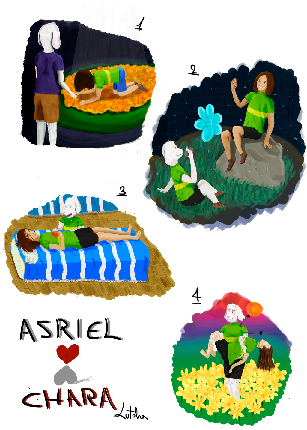 Asriel X Chara By Lutoha On Deviantart