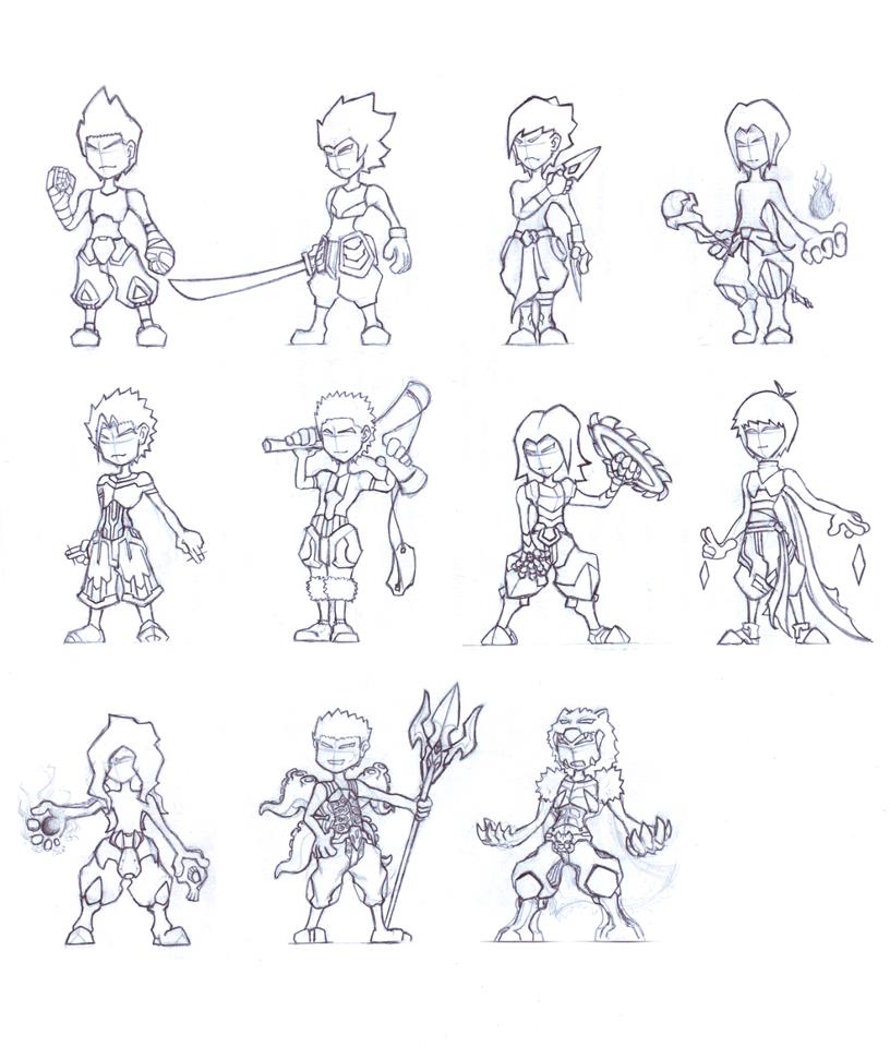 Online Game Character Design Sd Style By Noosem On Deviantart