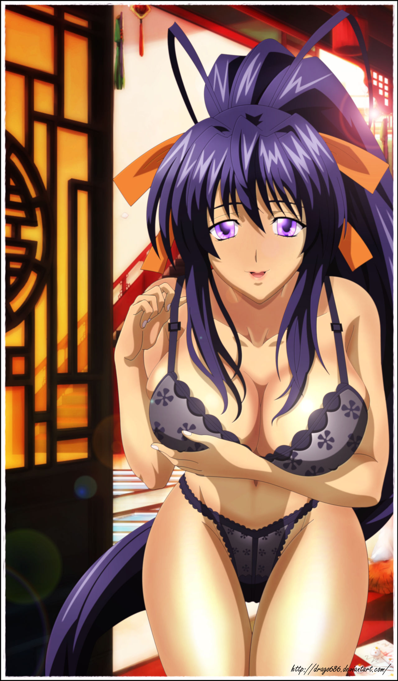 High School Dxd Akeno Himejima By Drago686 On Deviantart