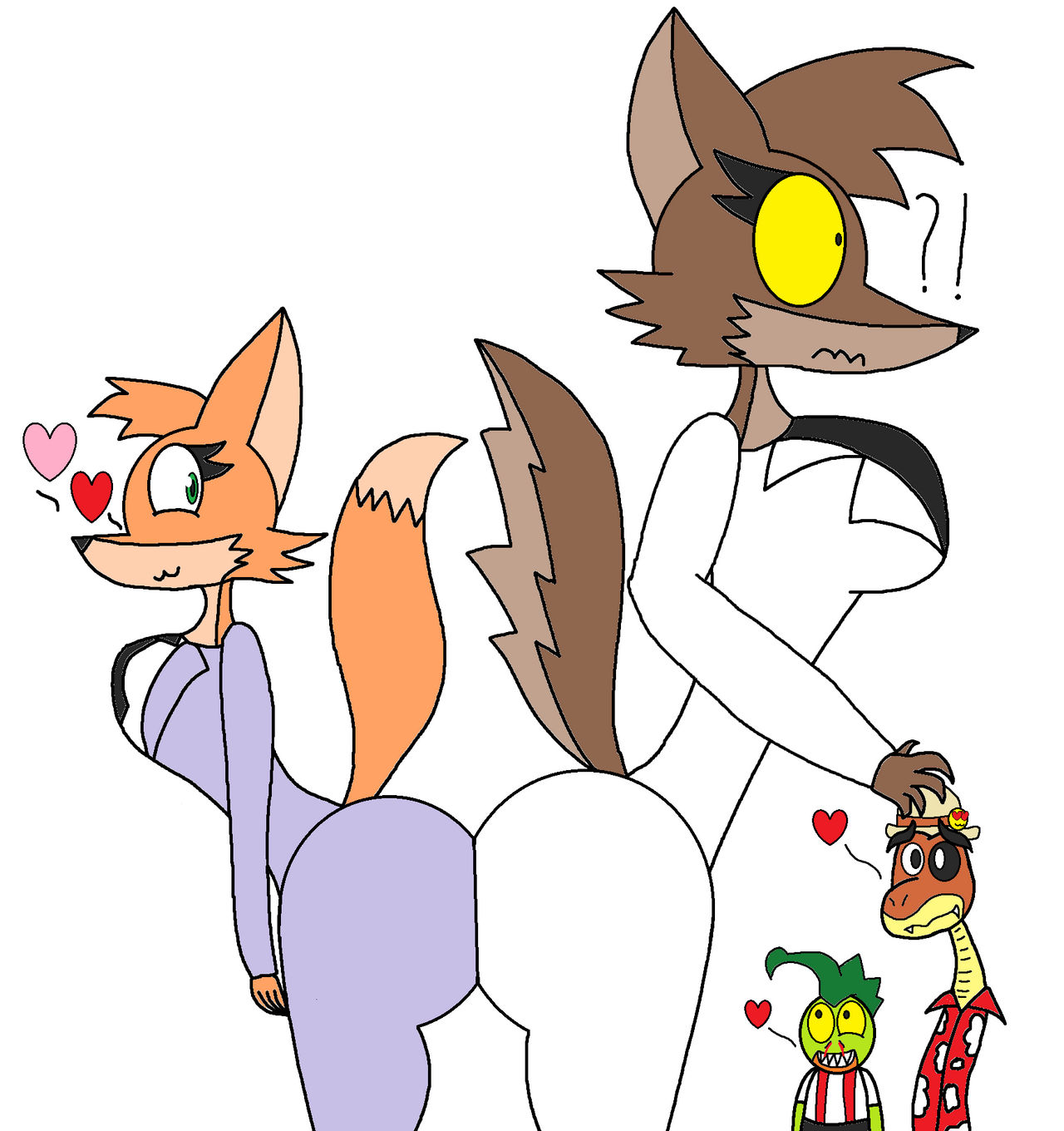 Diane And Ms Wolf Booty Bump By Patrickmoua2004 On Deviantart