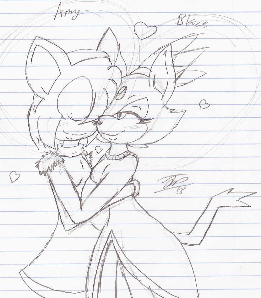 Nuzzling Love Blaze X Amy By Justicewerewolf On Deviantart