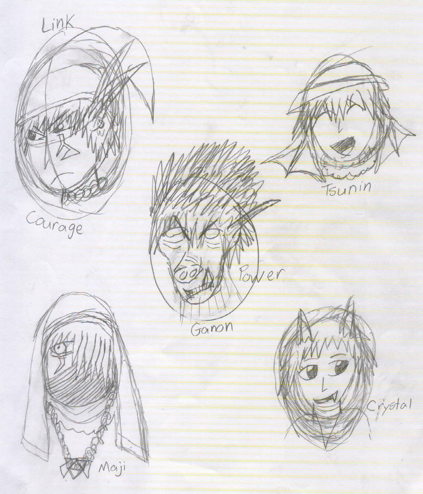 Zelda Characters: Headshots by ZerofilesEXE on DeviantArt