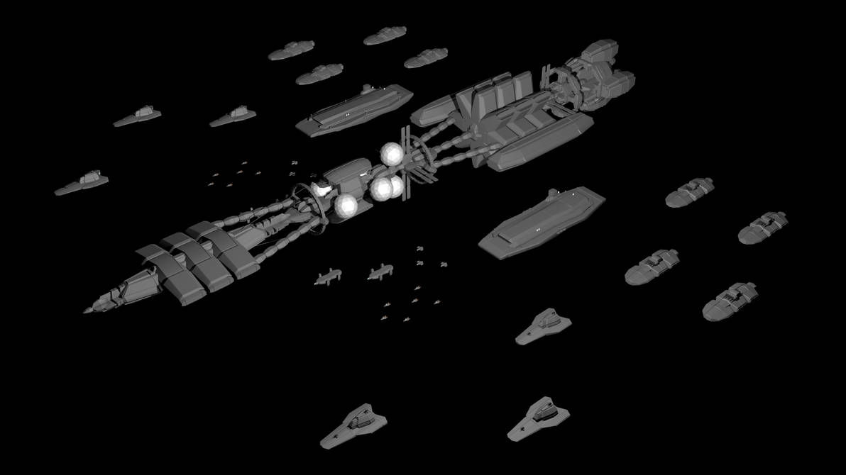 Combine Logistical Carrier with fleet by Davelogn613 on DeviantArt Combine Logistical Carrier with fleet by Davelogn613 on DeviantArt