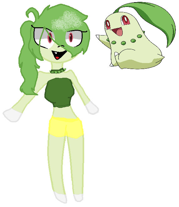 Chiki The Human Chikorita By Beathehellcatnew On Deviantart
